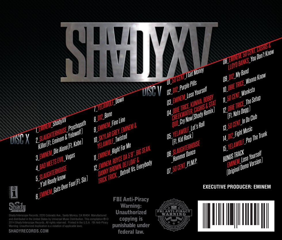 SHADYXV TRACKLIST REVEALED | Eminem.Pro - the biggest and most trusted ...