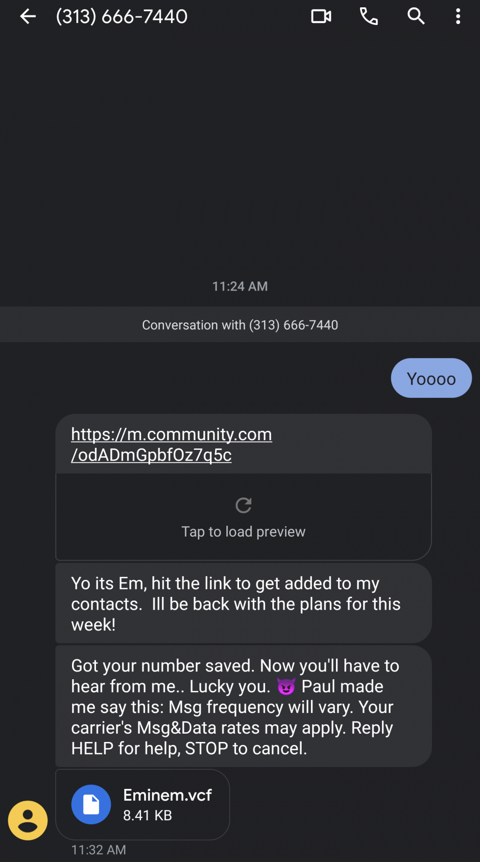 Eminem Asks Fans To Text Him
