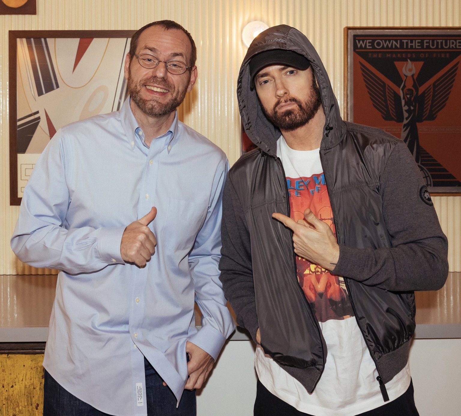 Eminem Treats Fans With Spaghetti In His New Mom’s Spaghetti Diner