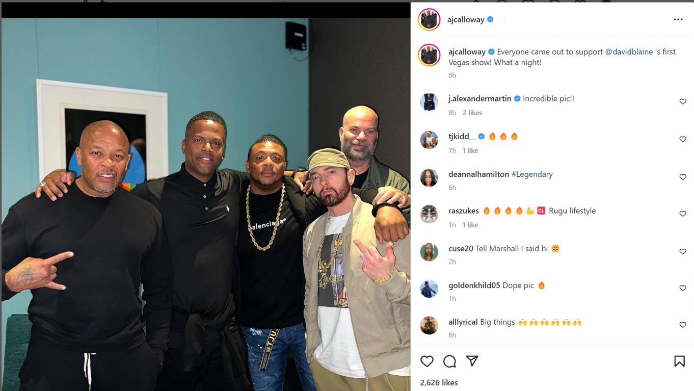 Eminem, Dr. Dre and Friends Visited Las Vegas Show