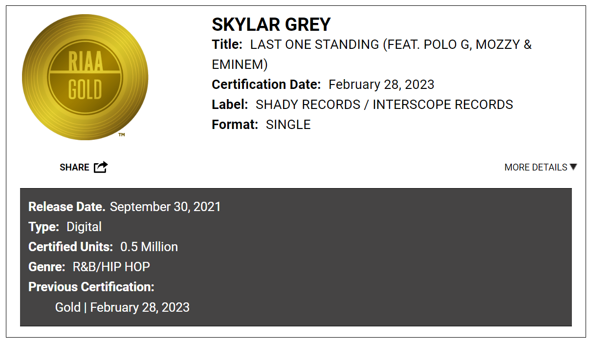 Skylar Grey Last One Standing Feat Eminem Polo G Mozzy
