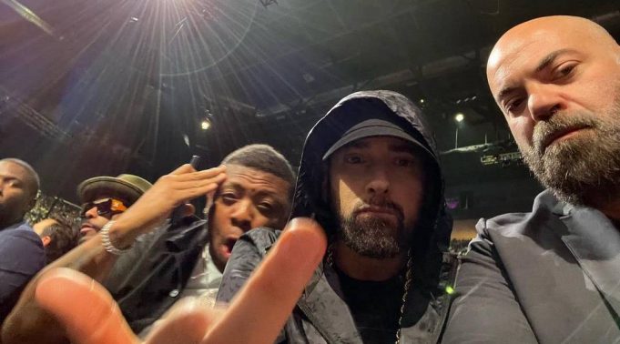 Eminem Enjoys Crawford’s Fight From Front Row Seats with Paul Rosenberg ...