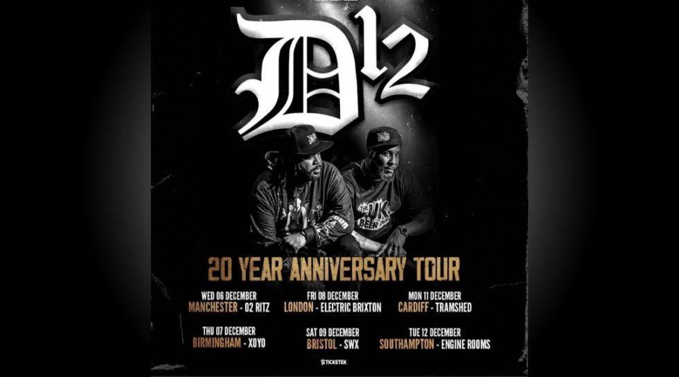 D12 Announce UK Tour Dates and Venues
