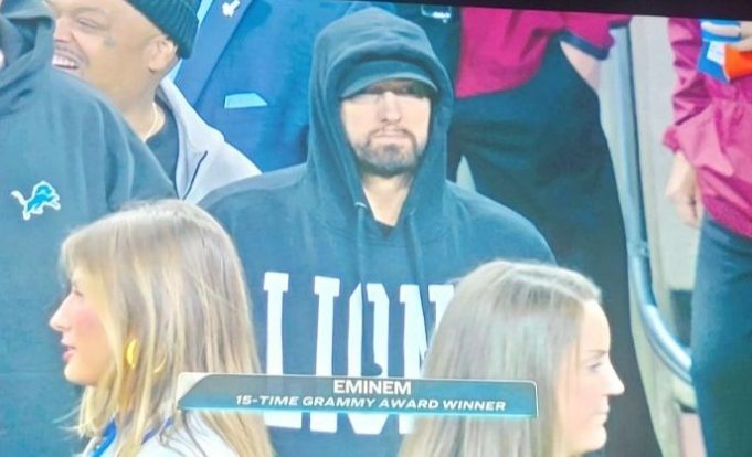 Eminem Attended Lions Playoff With Friends and Family