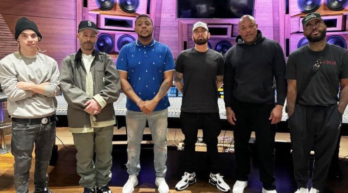 Eminem Shows Photos From His New Album Listening Party