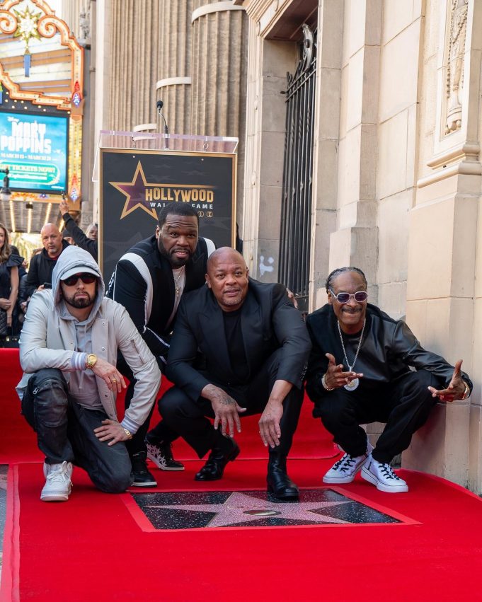Dr. Dre Gets His Hollywood Walk of Fame Star Surrounded by Eminem, 50 ...