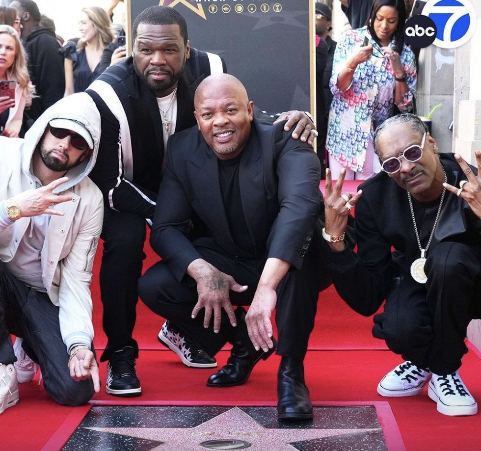 Dr. Dre Gets His Hollywood Walk of Fame Star Surrounded by Eminem, 50 ...
