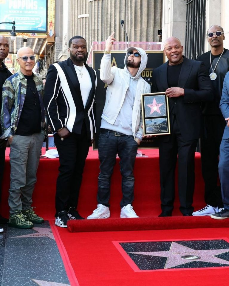 Dr. Dre Gets His Hollywood Walk of Fame Star Surrounded by Eminem, 50 ...