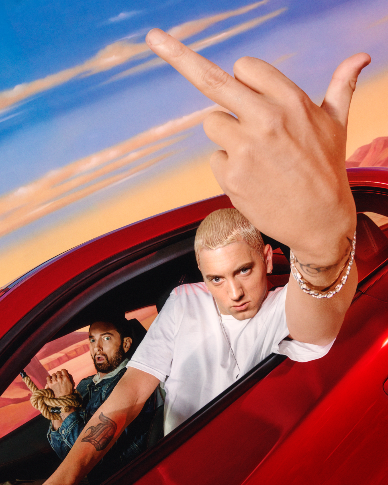 Eminem Meets Slim Shady Face to Face in New Photoshoot