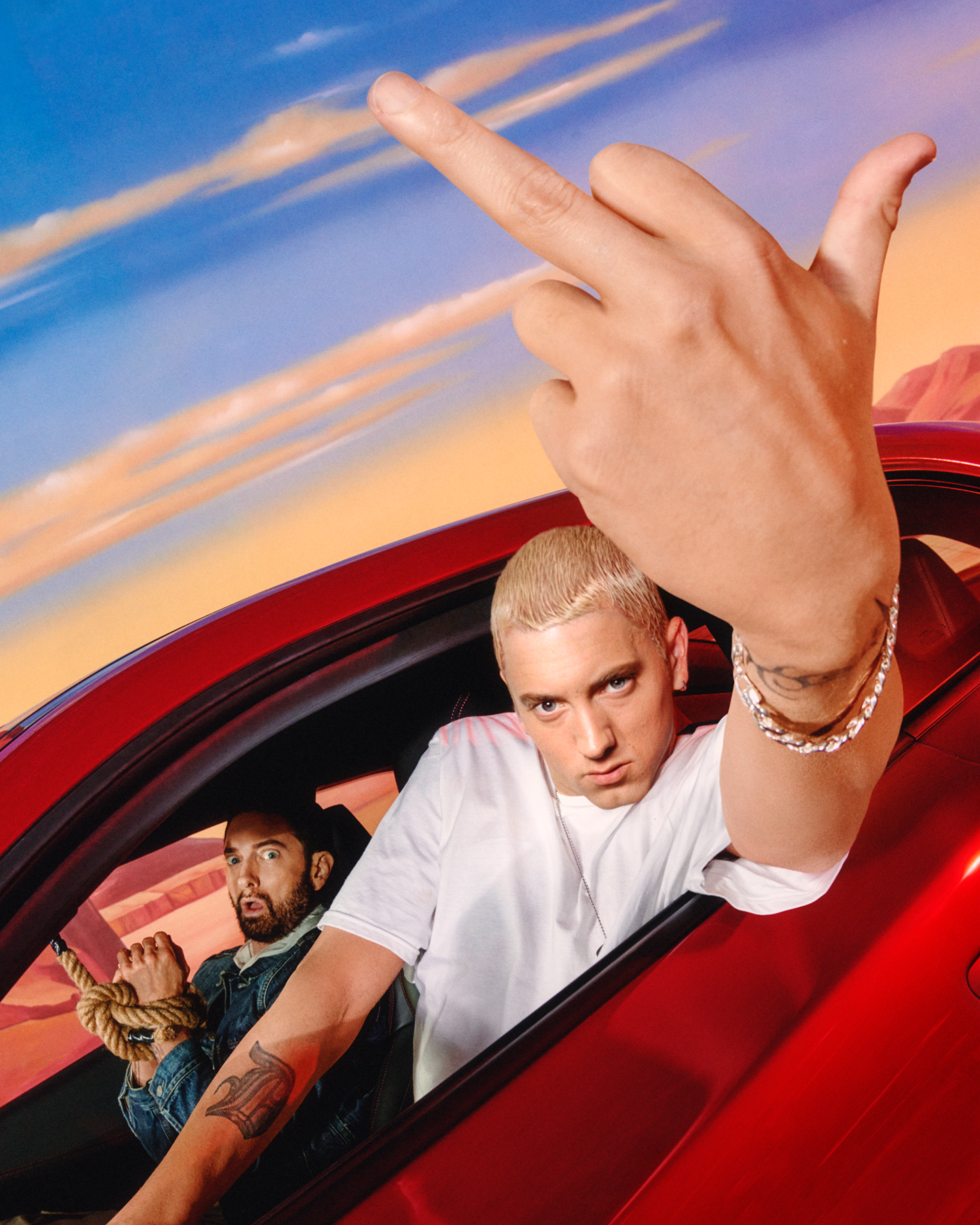Eminem Meets Slim Shady Face to Face in New Photoshoot