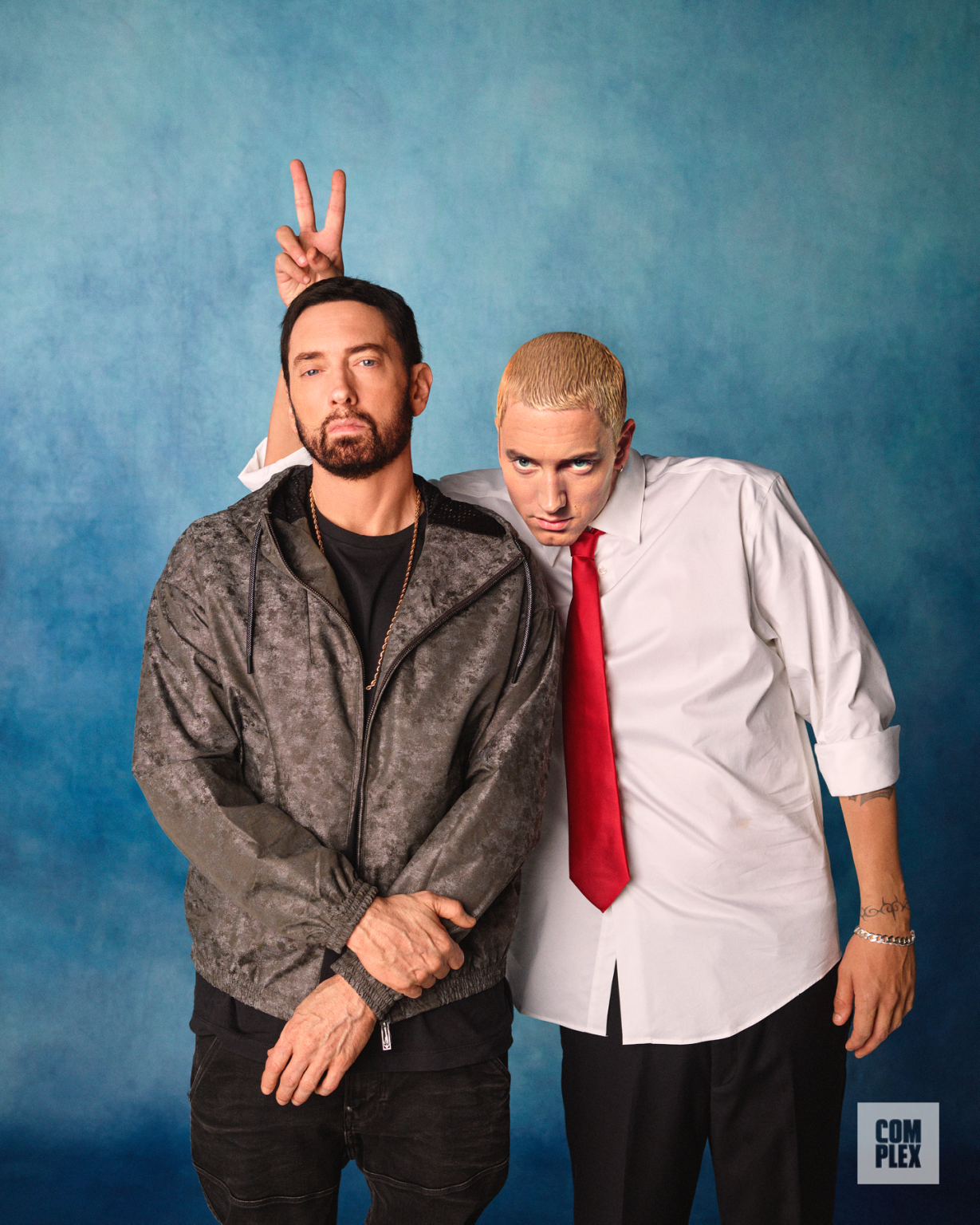 Eminem Meets Slim Shady Face to Face in New Photoshoot