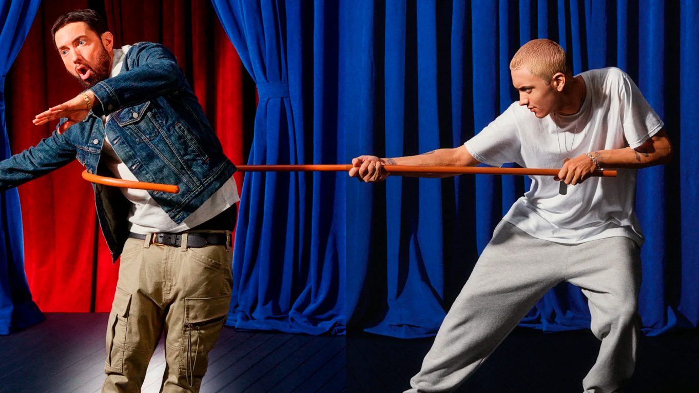 Eminem Meets Slim Shady Face to Face in New Photoshoot