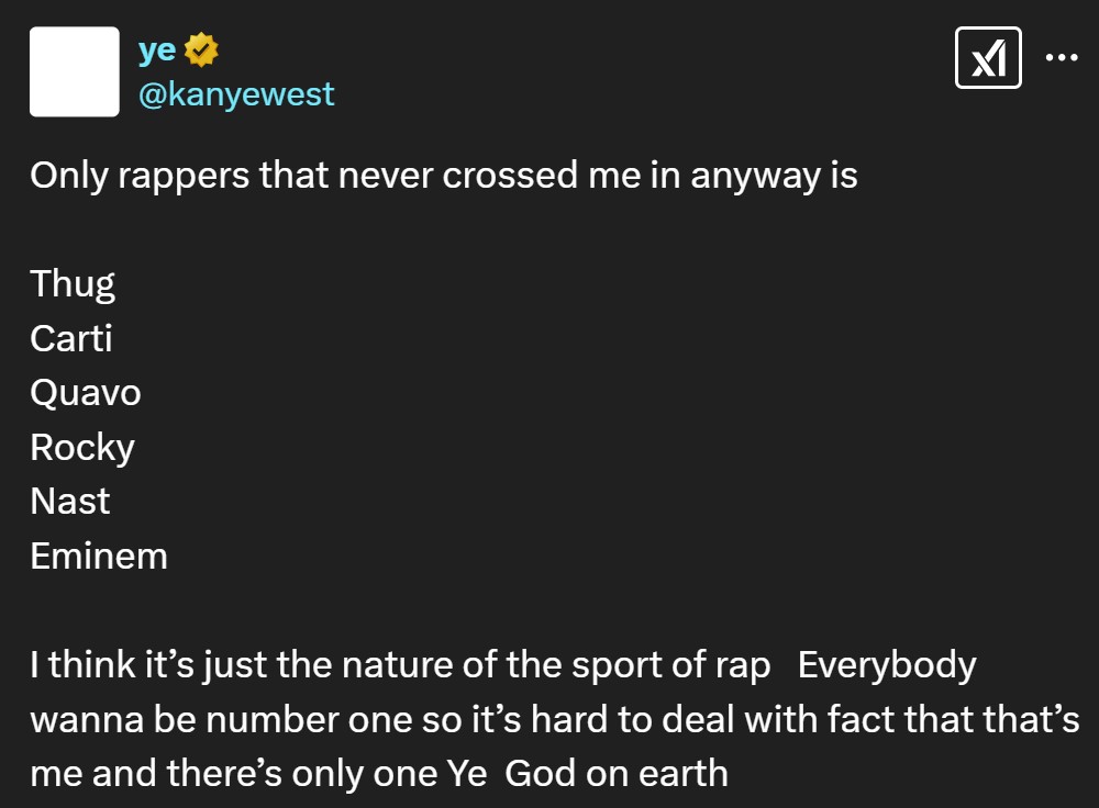 Kanye Names Eminem Among Rappers Who “Never Switched Up”